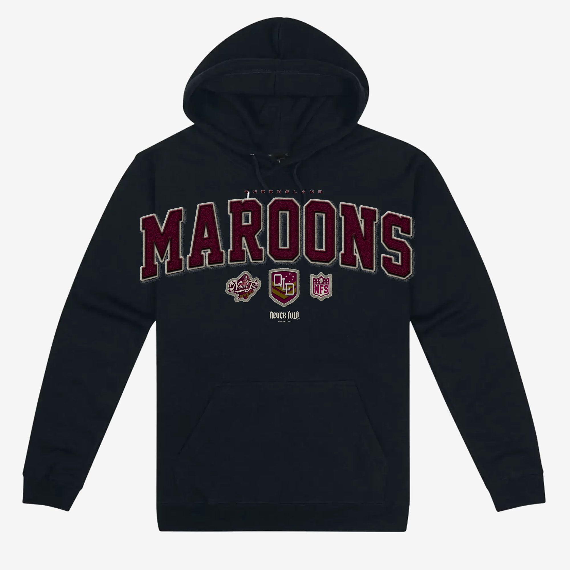 QLD Maroons Oversize Print Relax Hoodie – Custom Teez NZ