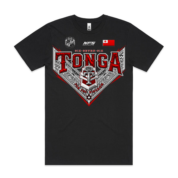 Tonga Red Sea 676 V League Block Tee | Regular Fit – Custom Teez NZ