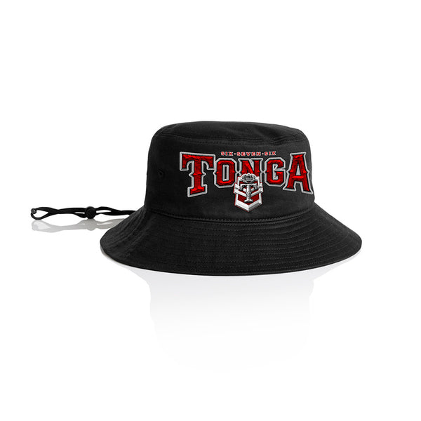 Tonga Red Sea Team Arch Wide Brim Bucket Hat - BLACK – Custom Teez NZ